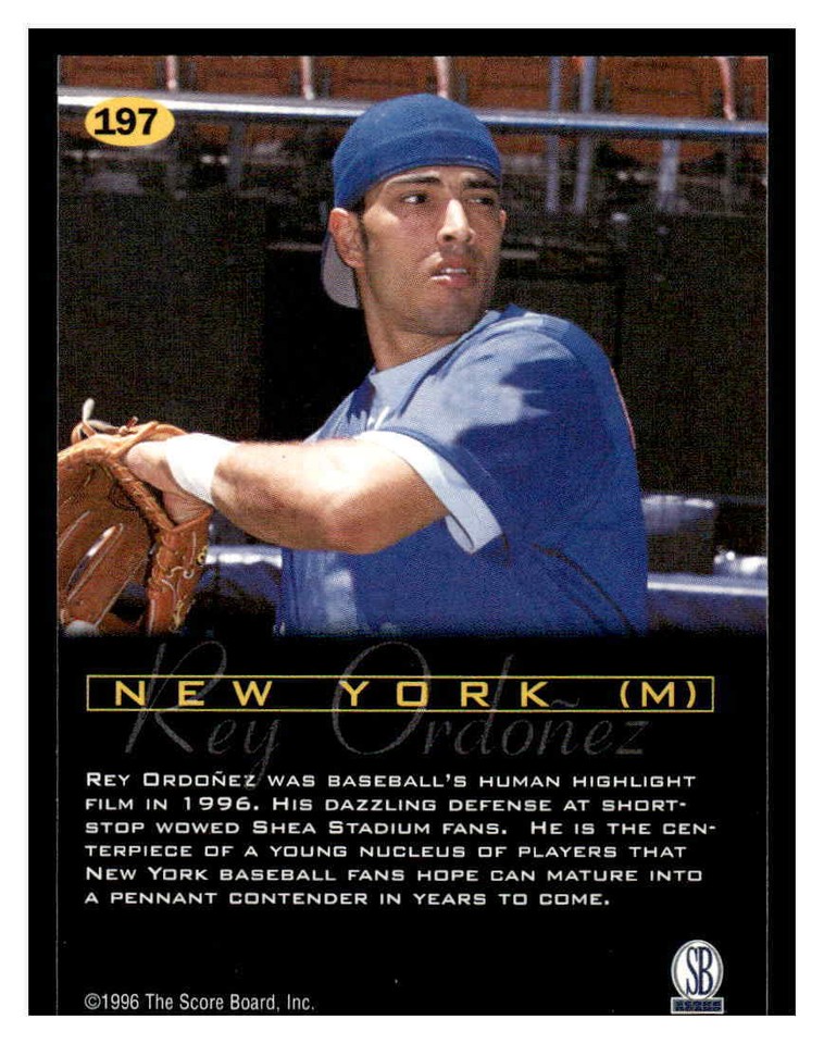 1996-97 Score Board All Sport PPF #197 Rey Ordonez | eBay