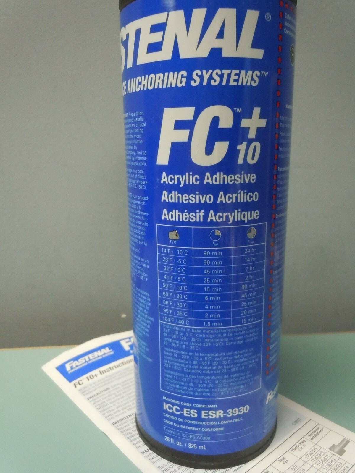 FC10+ Fast Cure Acrylic Adhesive Anchor Nozzle Included 28oz. Fastenal ...