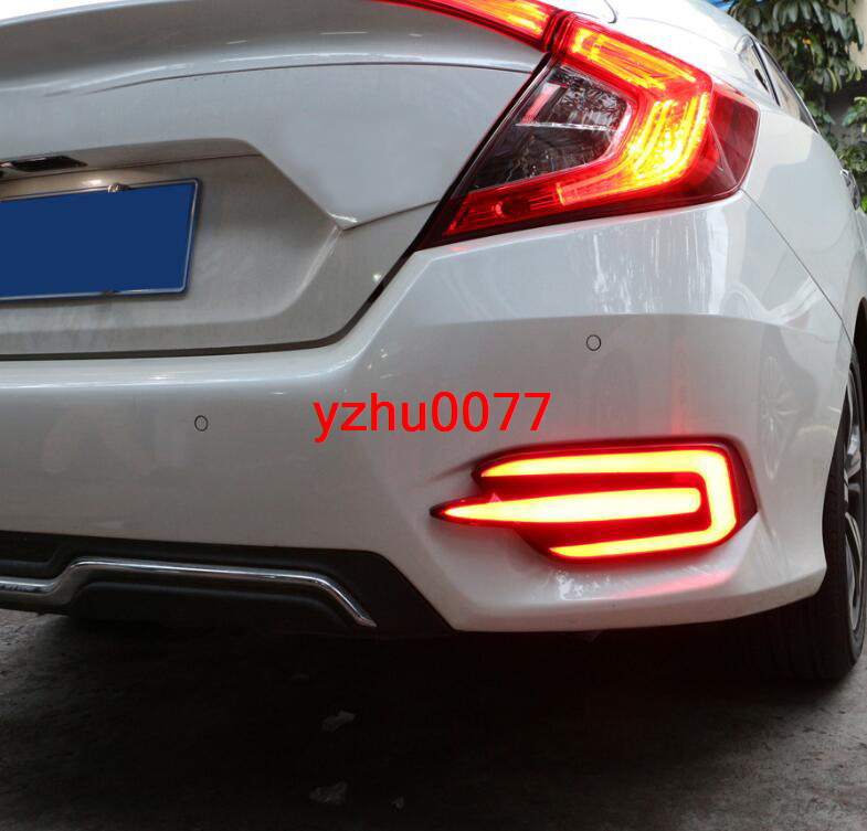 2016-2020 For Honda Civic Sedan LED rear bumper fog light / brake light ...