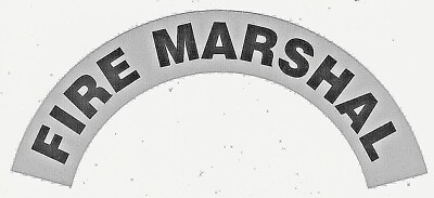 FIRE MARSHAL Highly Reflective FIRE HELMET CRESCENT DECALS - A PAIR | eBay