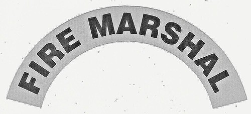 FIRE MARSHAL Highly Reflective FIRE HELMET CRESCENT DECALS - A PAIR | eBay
