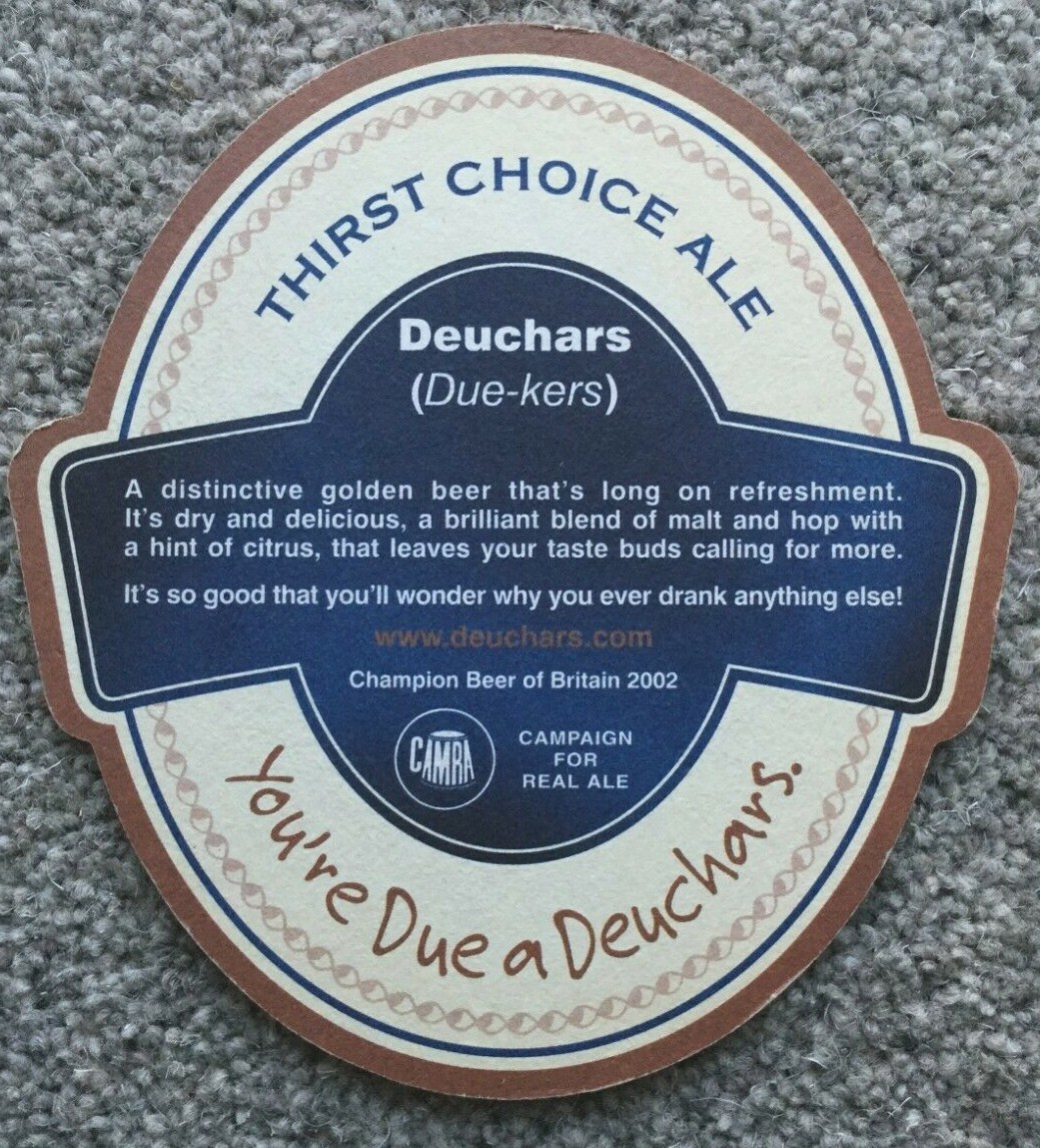 Deuchars IPA Beer Mat | eBay UK