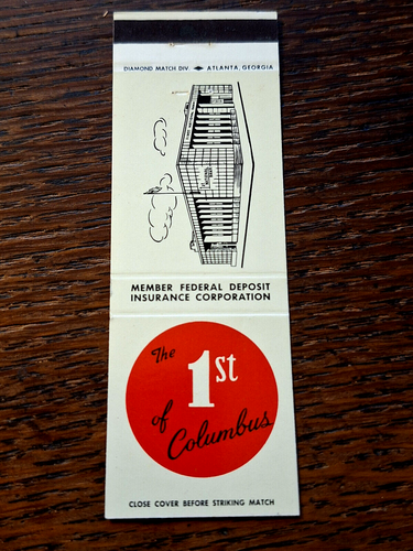 Vintage Matchbook: 1st National Bank, Columbus, GA | eBay