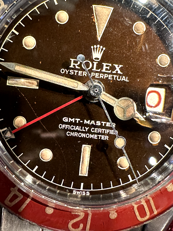 Rare Orig 1959 Rolex Ref 6542 Steel GMT Master Watch Tropical Dial ...
