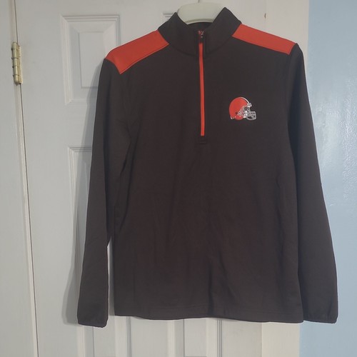 Cleveland Browns NFL Team Apparel Quarter Zip Pullover Size Medium used ...
