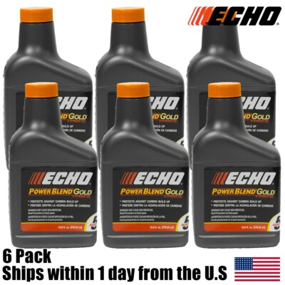 6 Pack Echo Oil 12.8 oz Bottles 2 Cycle Mix for 5 Gallon - Power Blend ...