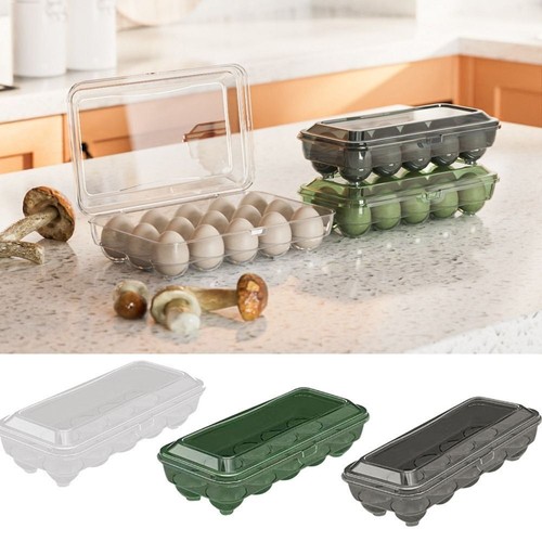 10/15 Grids Egg Box Anti-fall Eggs Case Portable Kitchen Organizer | eBay