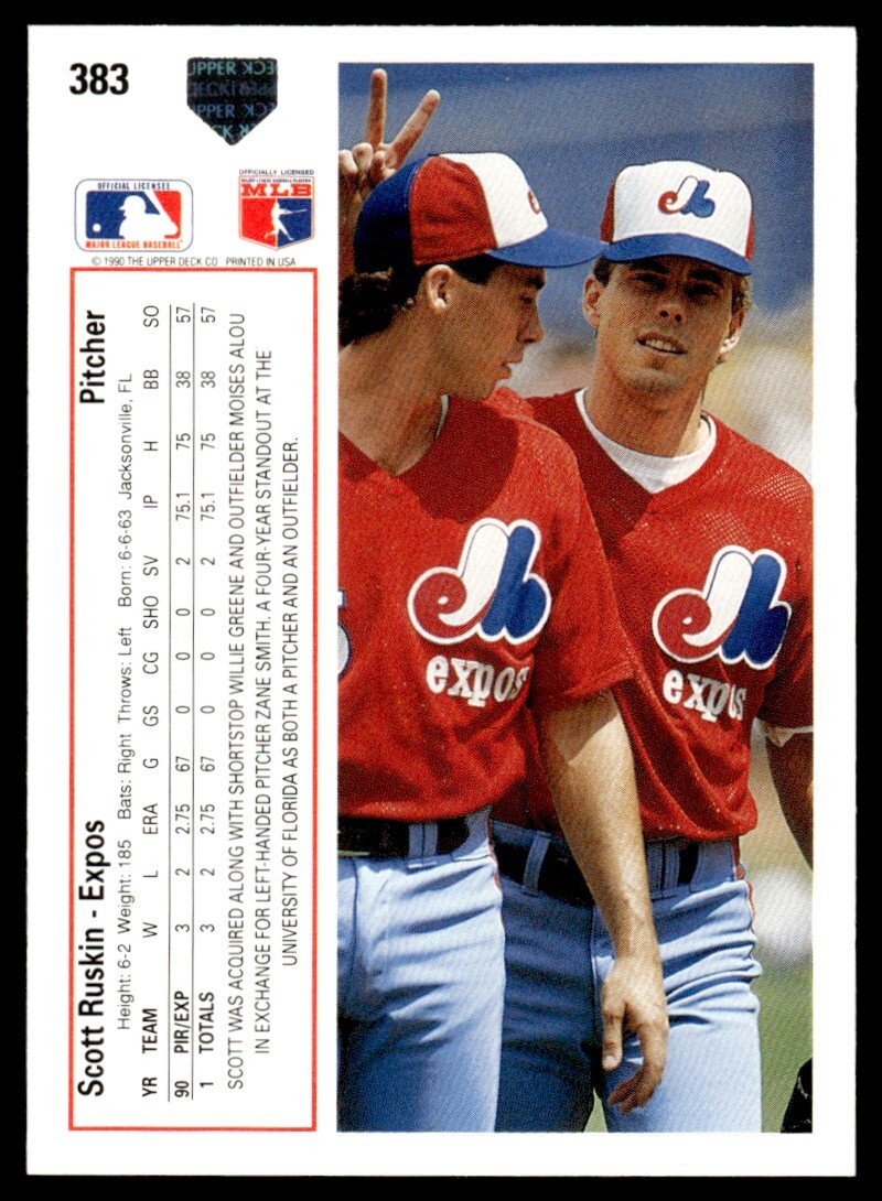 1991 Upper Deck - #383 Scott Ruskin for sale online | eBay