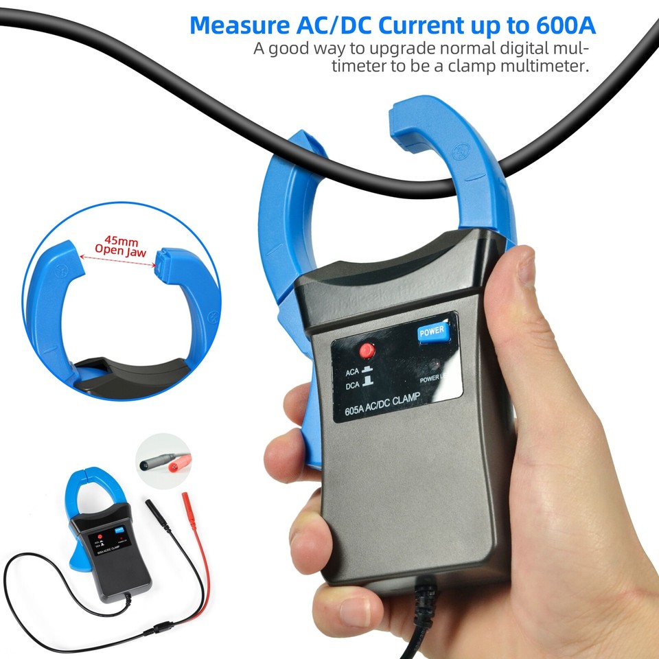 TRMS Digital Multimeter AC/DC Current Voltmeter Amp Ohm 6000Counts ...