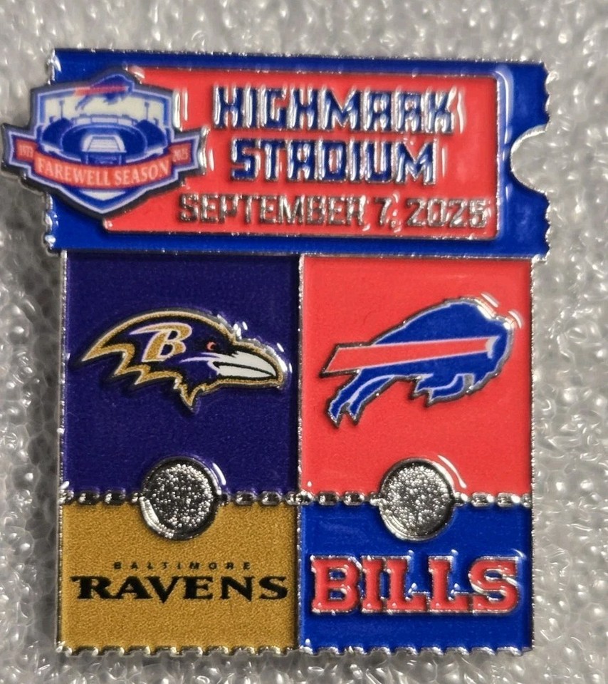 Baltimore Ravens Buffalo Bills GAME DAY PIN 9/18/25 NO PACKAGING ...