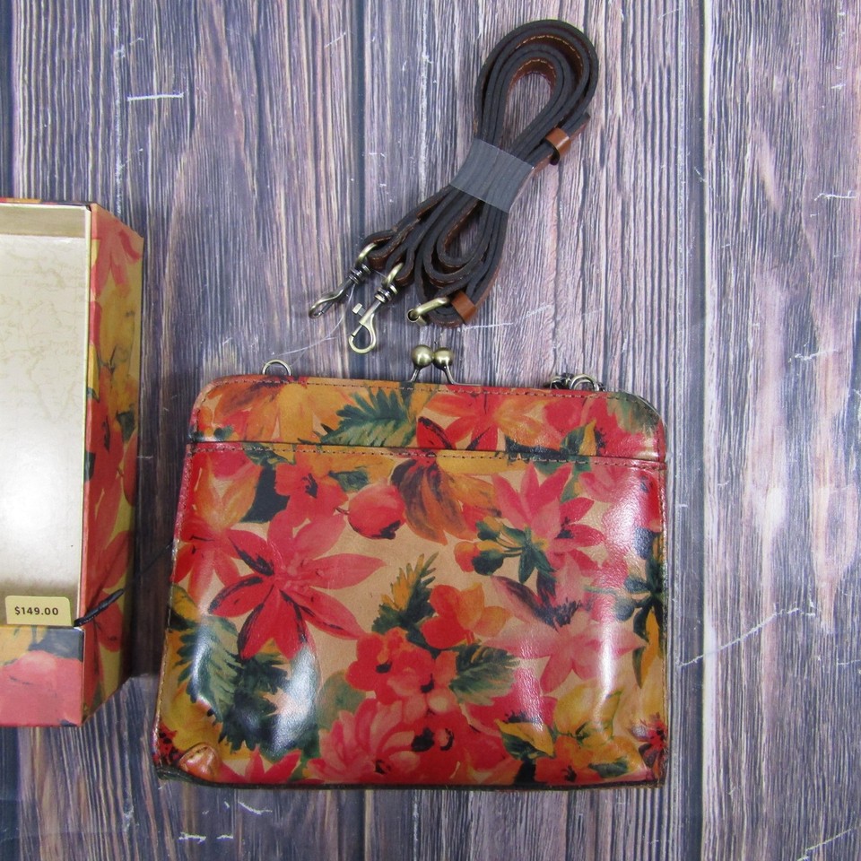Patricia Nash Crossbody Bag Spring Multi Amari Leather Floral Purse ...