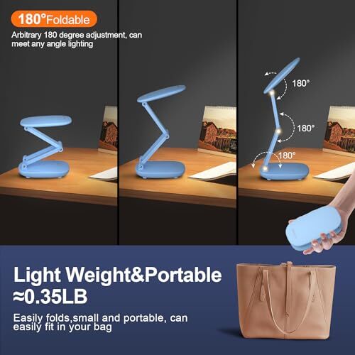 LED Desk Lamp for Office Home & Battery Operated Lamp Rechargeable Lamp ...