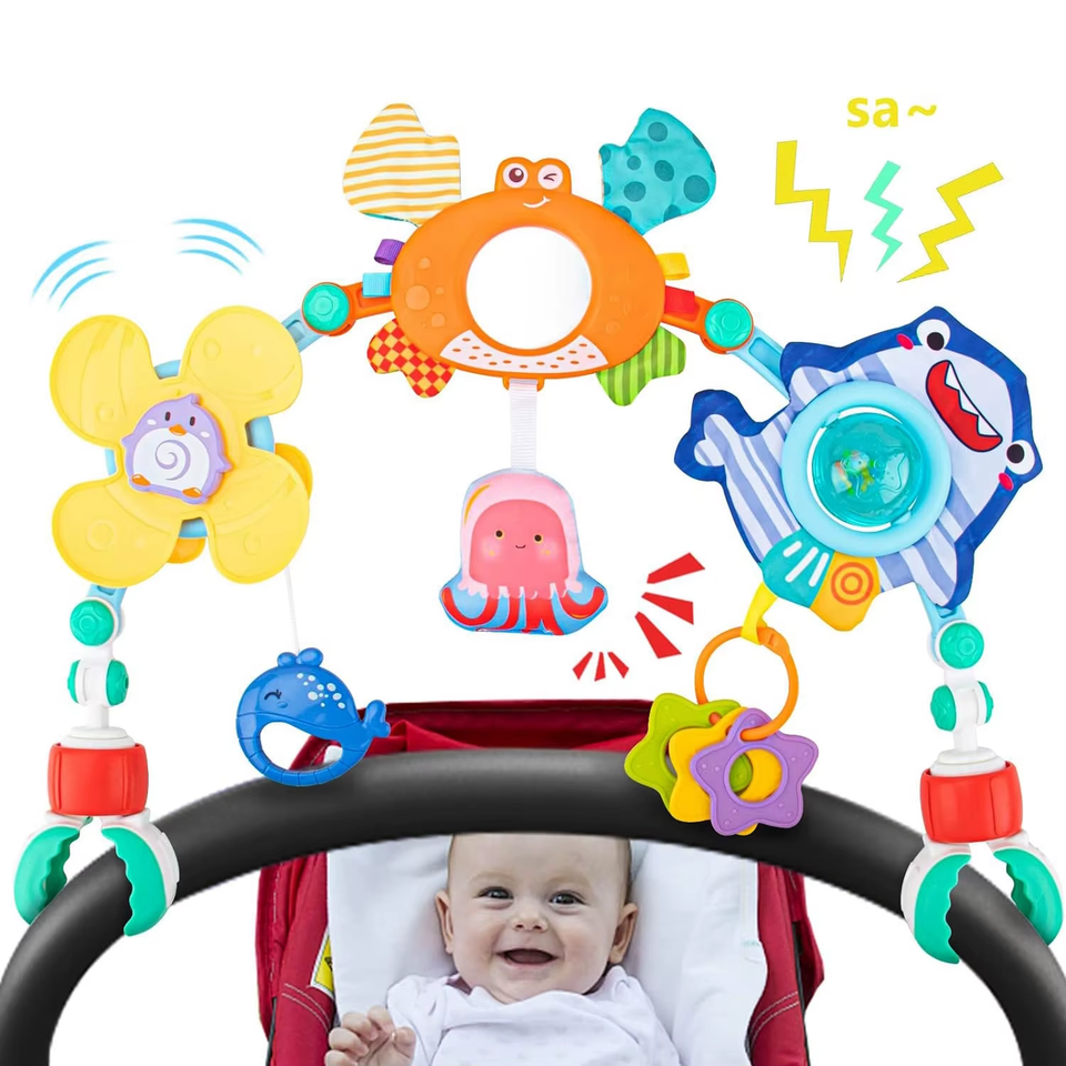 Baby Stroller Arch Toys Bouncer Toy Pram Activity Arch Toys Fine Motor Skills To | eBay
