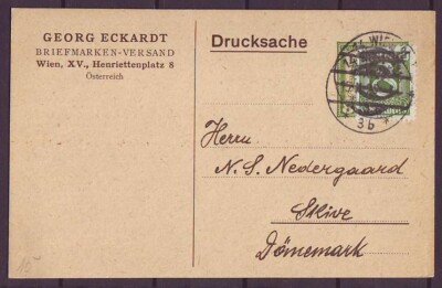 q6825/ Austria Recycled FELDPOST Postal Card Stationery Cover t/Denmark ...