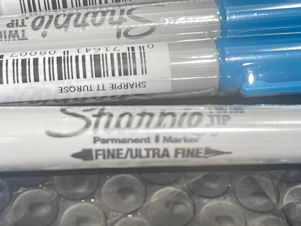 Sharpie Twin-Tip Permanent Marker Fine Ultra Fine Point Turquoise Blue ...