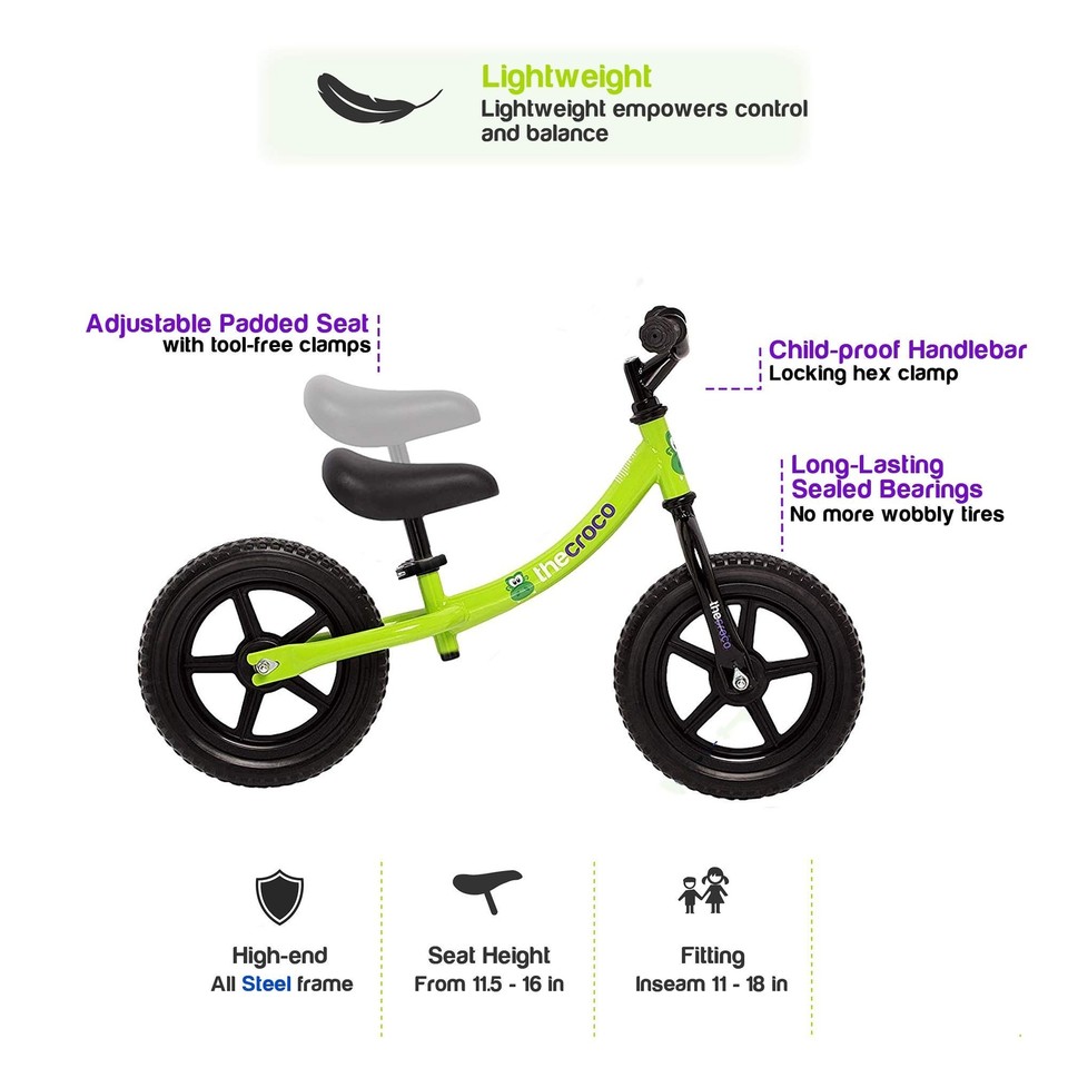 The Original Croco Ultra Lightweight and Sturdy Balance Bike.3 Models ...