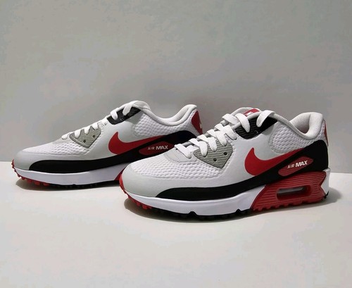 Nike Air Max 90 G TB White University Red Men's Golf Shoes Sz 6 (DX5999 ...