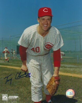 Signed 8x10 TONY CLONINGER Cincinnati Reds Autographed Photo - COA | eBay