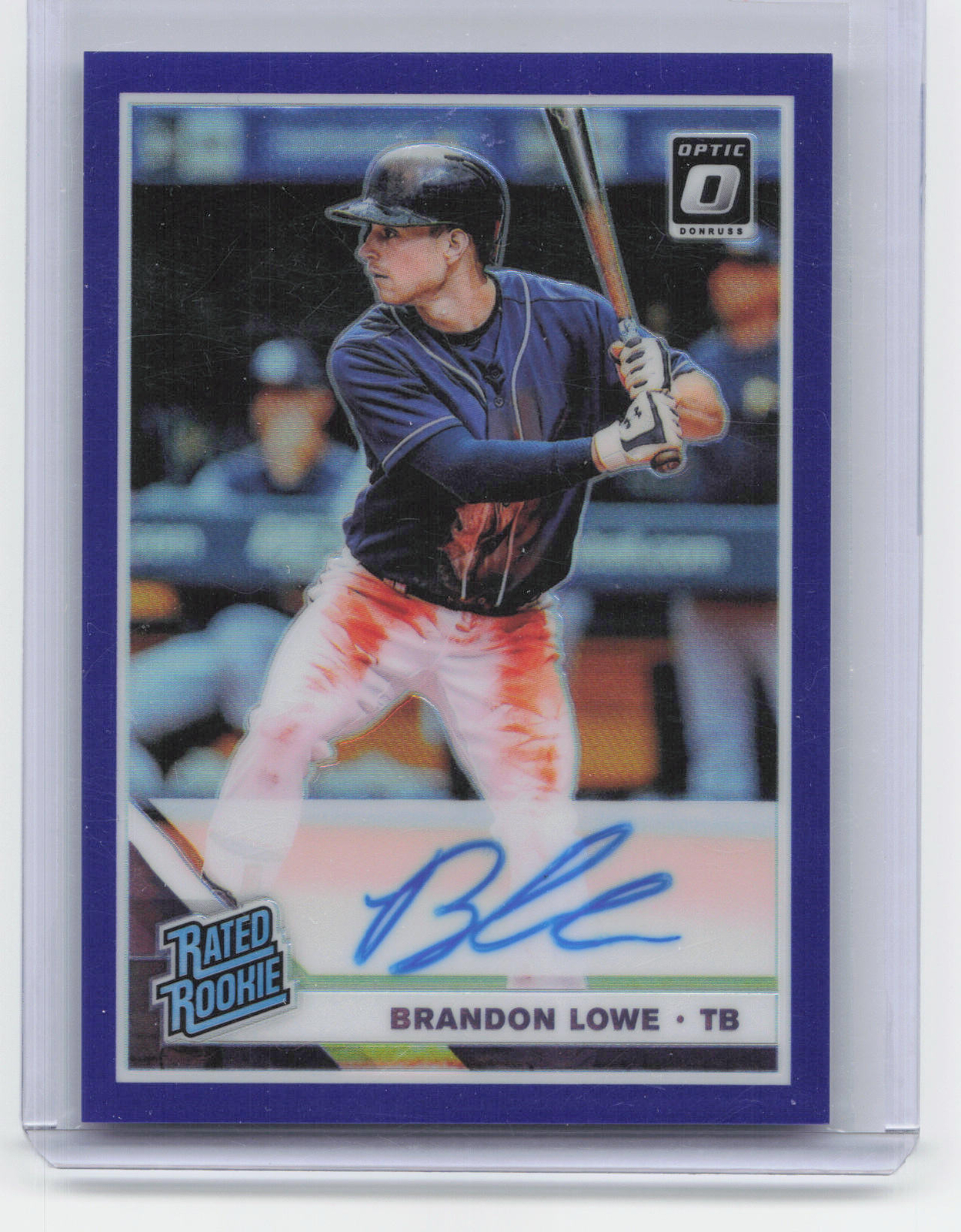 2019 Donruss Optic #RPS-BL Brandon Lowe RPS Purple RC Auto #/125 | eBay