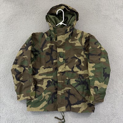 US Military ECWCS Cold Weather Parka Men M Short Woodland Camo Goretex ...