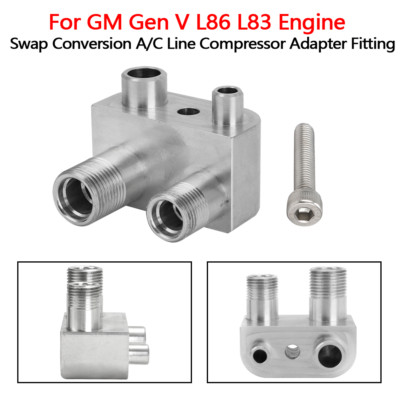 For GM Swap Conversion A/C Line Compressor Adapter Fitting Gen V L86 ...