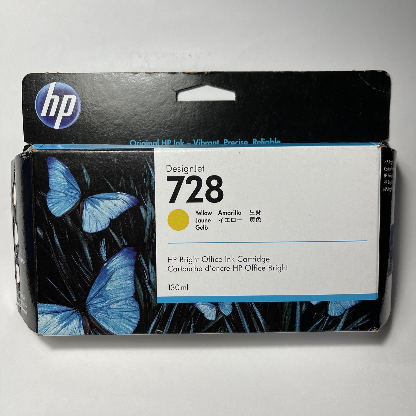 NEW Genuine HP 728 130-ml Yellow DesignJet Ink F9J65A Sealed | eBay