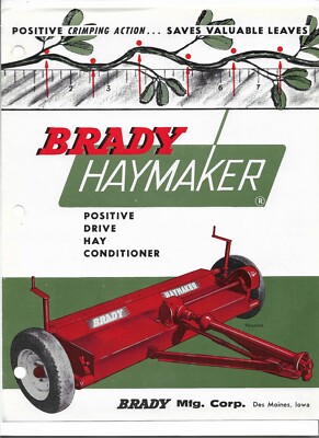 Original OE OEM Brady Model HC90 Haymaker Sales Brochure Form Number ...
