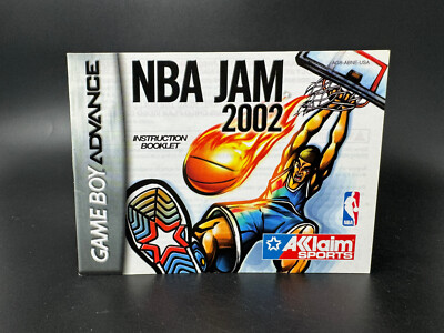 NBA Jam 2002 (Nintendo Game Boy Advance GBA) *MANUAL ONLY* | eBay