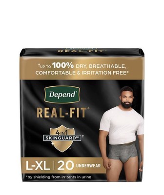 Real Fit Incontinence Underwear for Men, Disposable, Maximum Absorbency ...