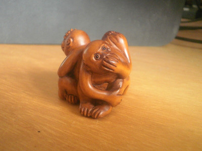 Netsuke - Monkey Holding