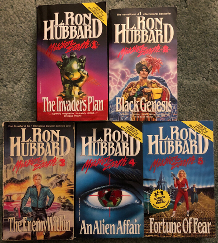 After Earth books, lot of 5, L. Ron Hubbard, books #1 thru 5, The ...
