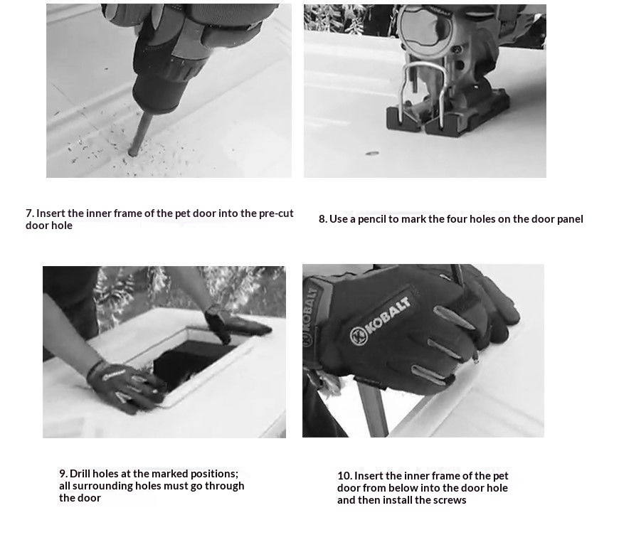 Pet Door Dog Doggy Cat Large Size Flap Locking Screen Wall Gate ...