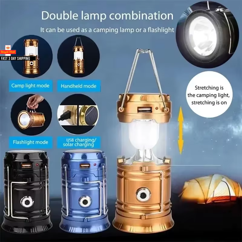 Solar Multifunctional Handheld Camping Lamp Tent Lamp LED Portable ...
