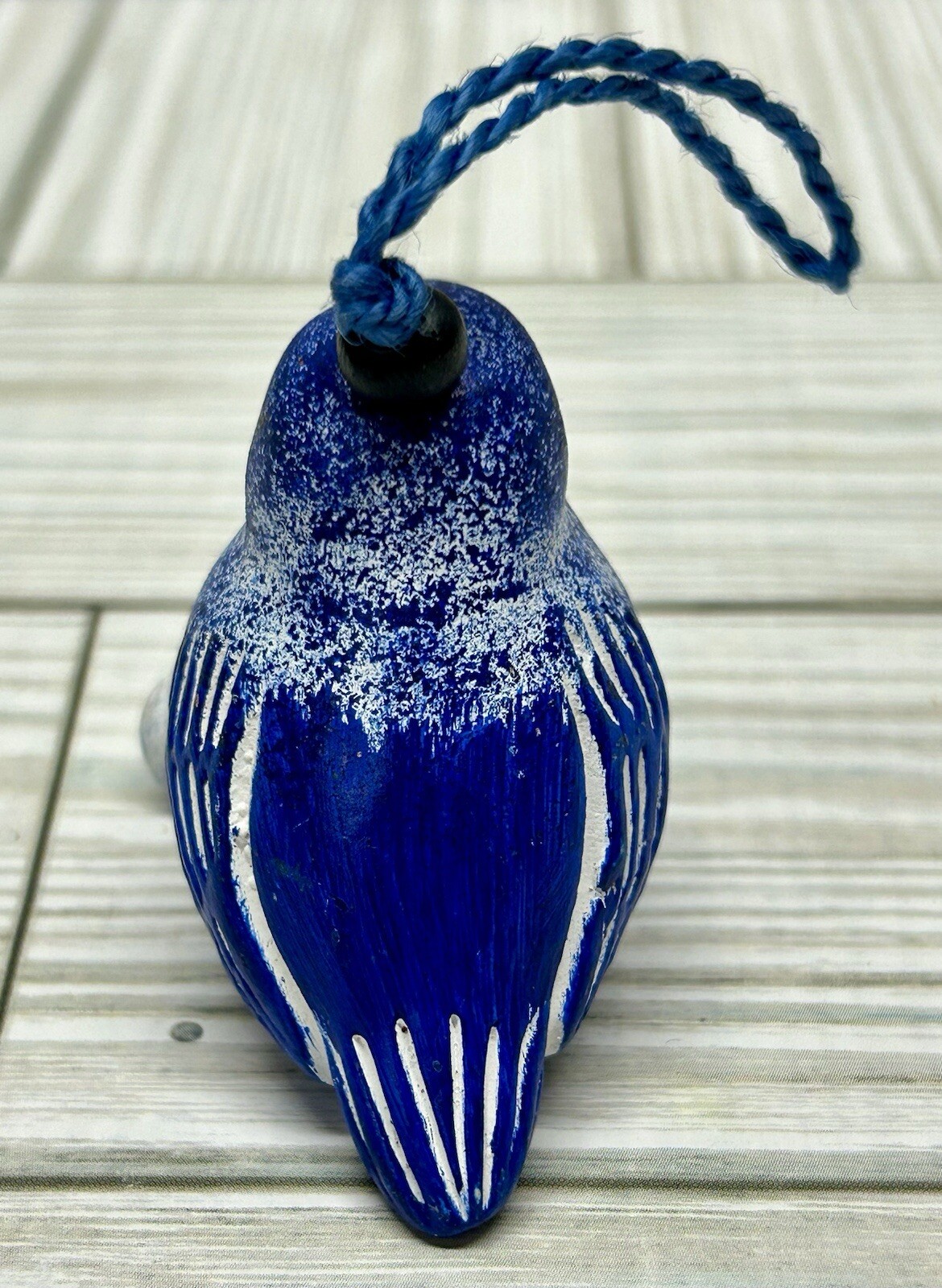 Clay Blue Bird Ornament Handmade 2" x 2" | eBay