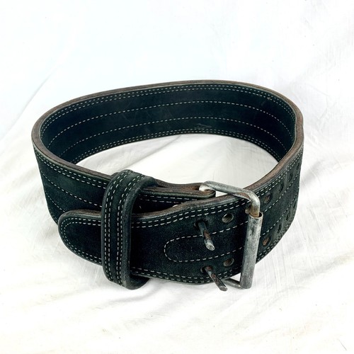 Genuine Leather Power Heavy Duty Weight Lifting Body Building Belt 32 ...