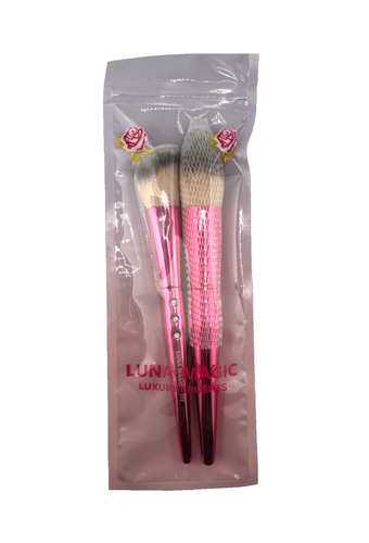 Luna Magic 2 Pc Duo Brush Set in Metallic Pink, New | eBay