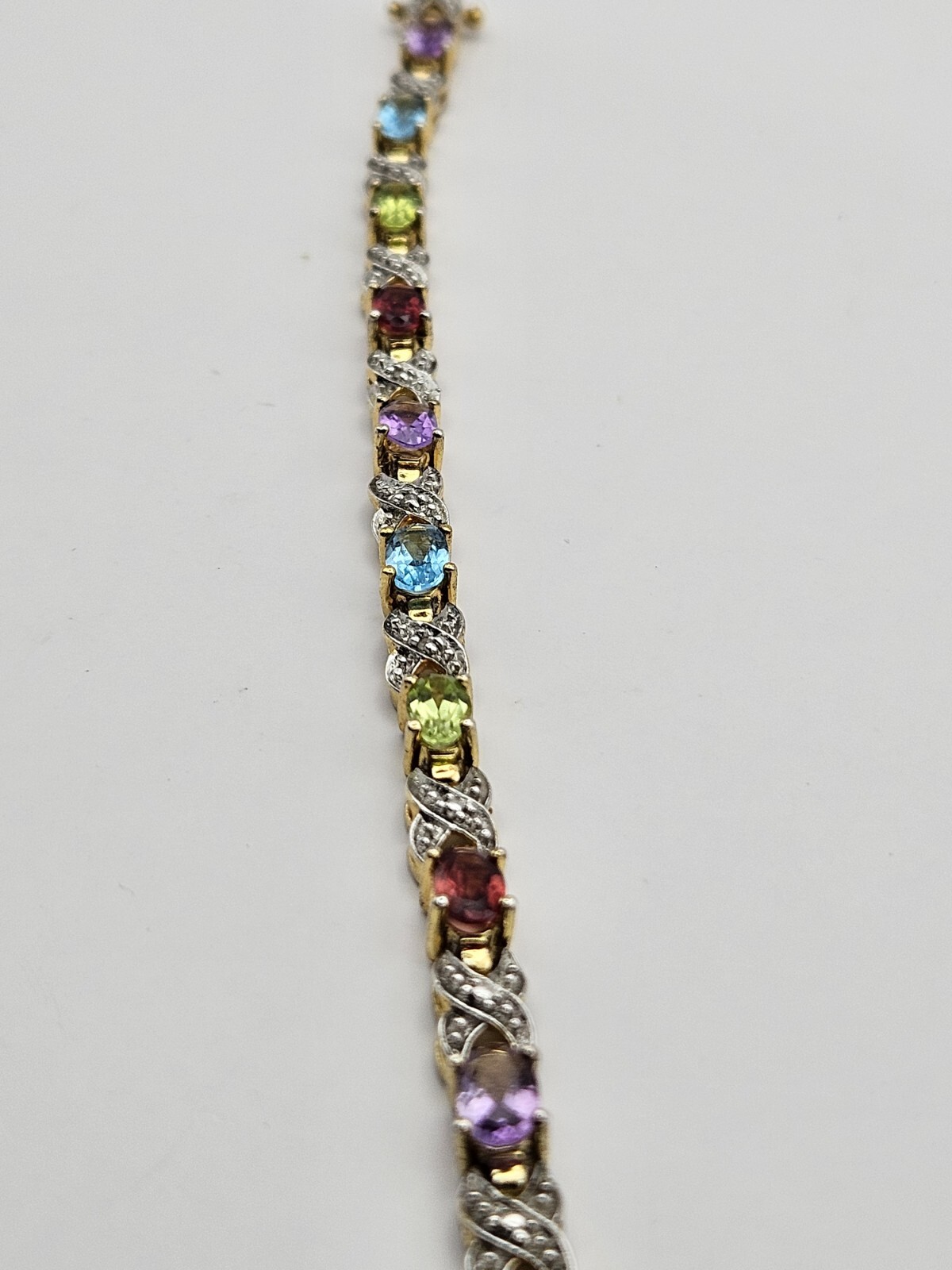 Ladies Tennis Braclet 925 Han Thai Gemstone Birthston… - Gem