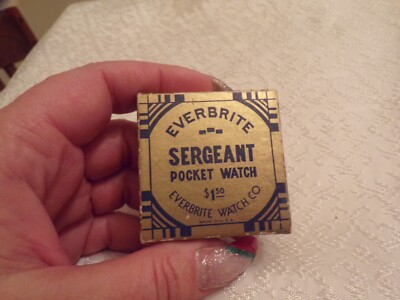 VTG Everbrite Sergeant Pocket Watch Box Only | eBay