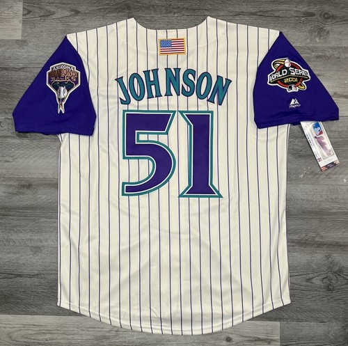 Randy Johnson 2001 Arizona Diamondbacks Ivory World Series Jersey Men’s ...