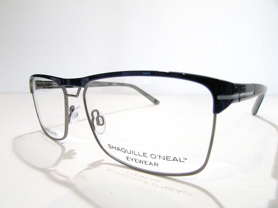 Shaquille O'Neal Eyewear Shaq 188M 300 Navy Extended Fit Eyeglass Rx ...
