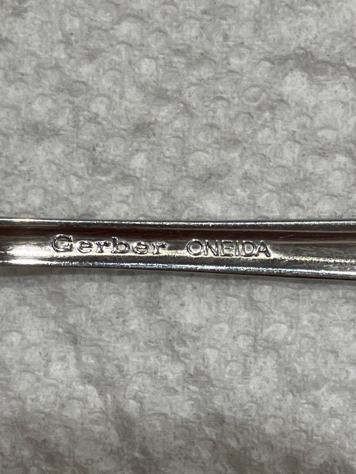 Gerber Oneida Baby Spoon Silver Stainless Steel Flatware Engraved ...