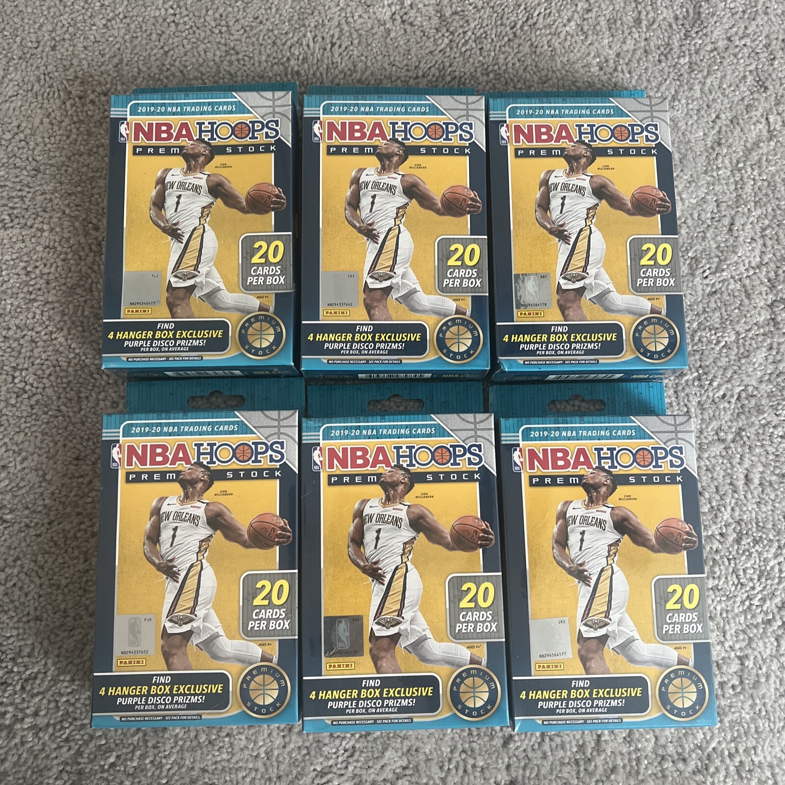 2019-20 Panini NBA Hoops Premium Stock Basketball Hanger Box New Sealed ...