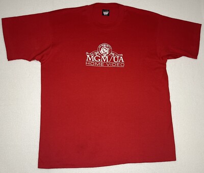 Vintage MGM / UA Home Video 1990s Promotional T Shirt - XL Red | eBay