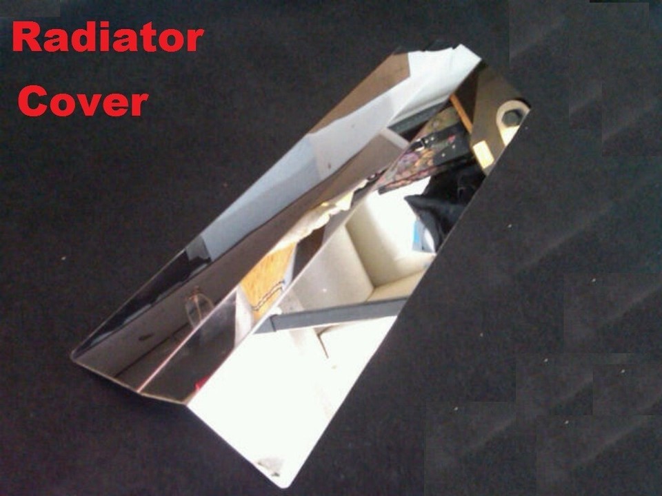 1990-1996 Corvette C4 Radiator Shroud Cover Polished Stainless Chrome ...