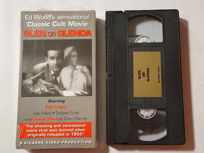 ED WOOD GLEN OR GLENDA VHS TAPE IN BOX BELA LUGOSI BIZARRE VIDEO ...