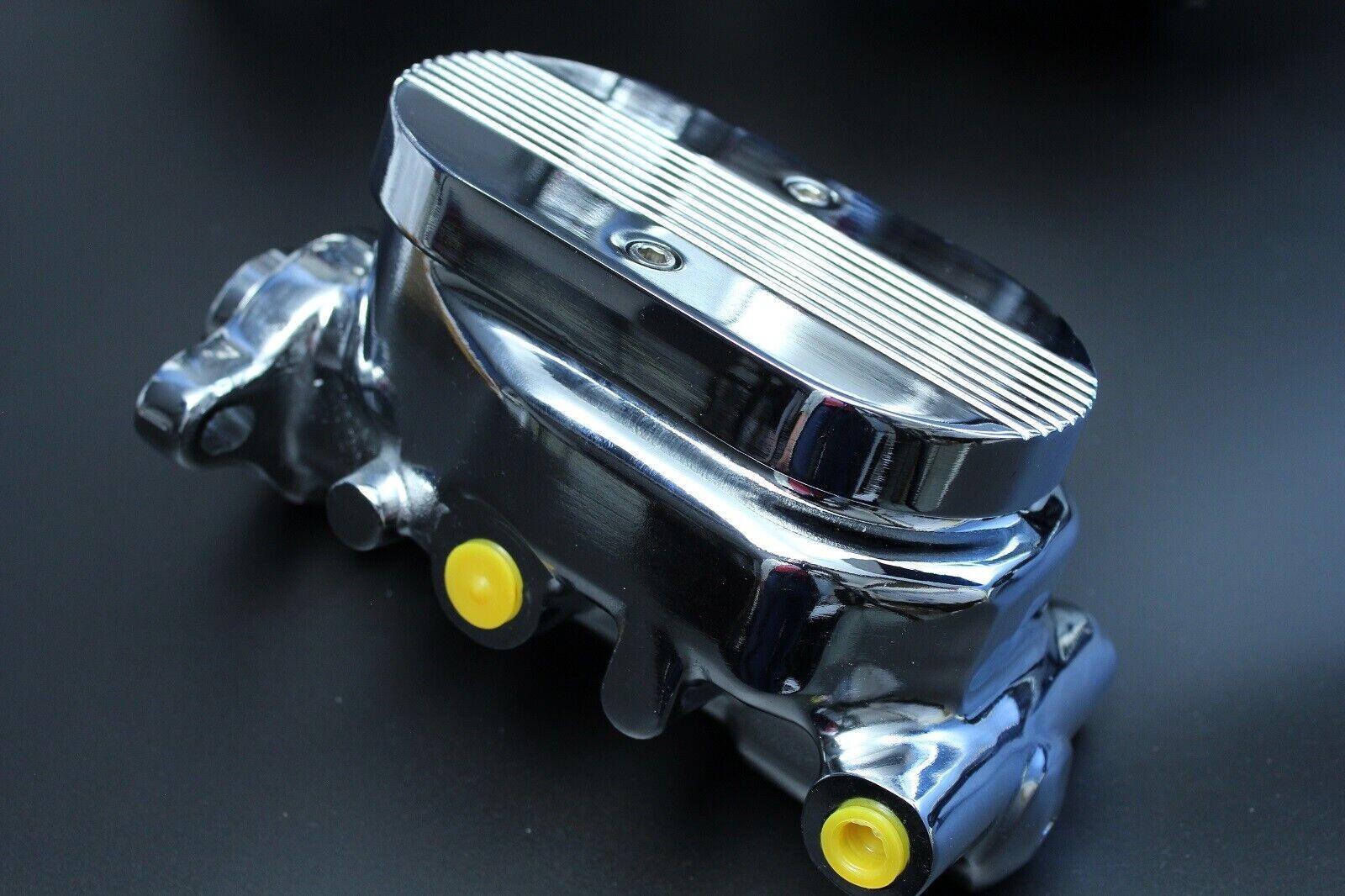 CHROME 7" Power Booster Ball Mill Master Cylinder w/ Pedal Bracket Kit ...