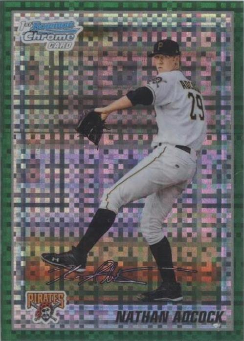 2010 Bowman Chrome - Prospects Nathan Adcock #BCP178 Green X-Fractor ...