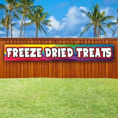 FREEZE DRIED TREAT XXL Banner Advertising Vinyl Flag Sign Many Sizes ...