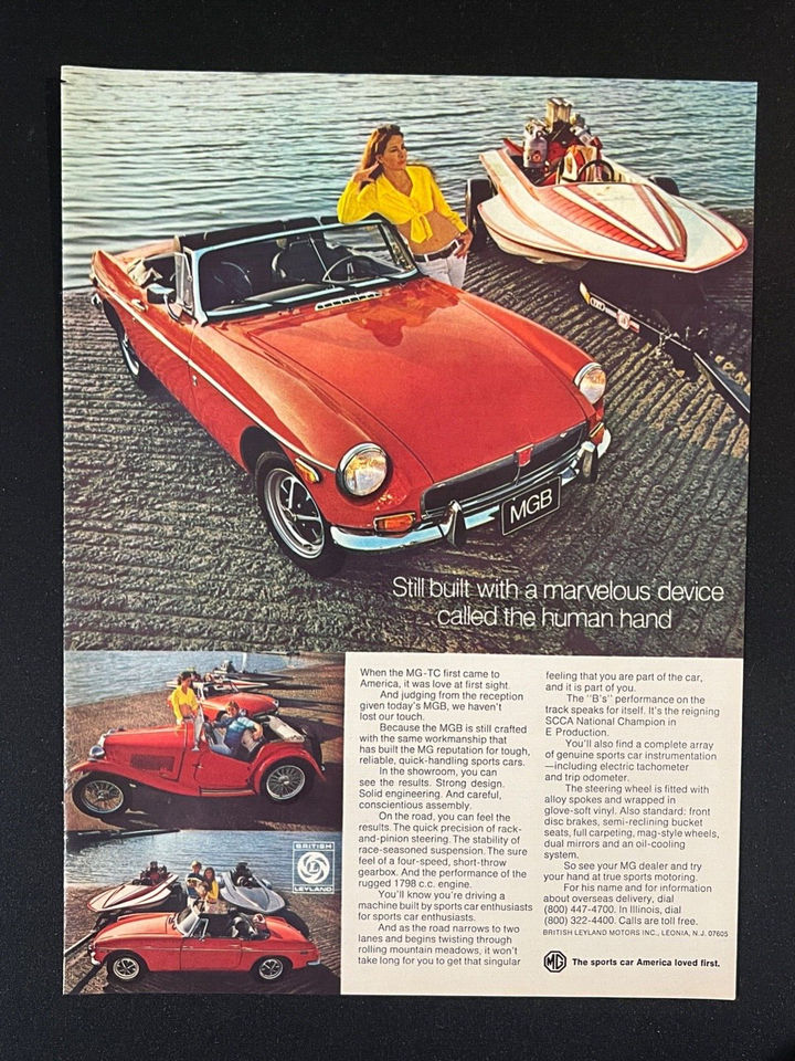 1976 77 MG Midget convertible Vintage print ad ready to frame and ...