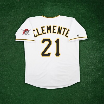 Roberto Clemente Pittsburgh Pirates Men's White Home Jersey w/ Team ...